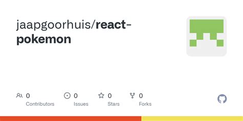 GitHub Jaapgoorhuis React Pokemon