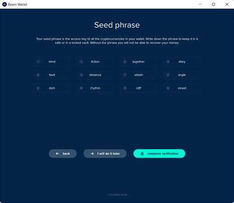 Create Wallet Beam Confidential Defi And Crypto