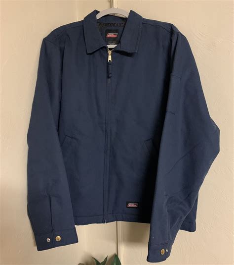 Vintage 💥dickies Quilt Lined Navy Canvas Work Jacket Grailed