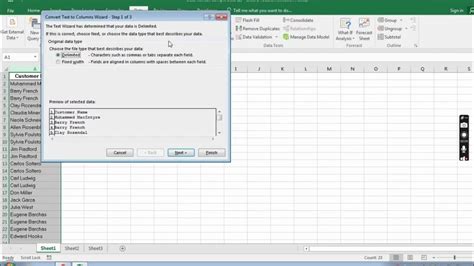 How To Separate Data Column Wise Youtube