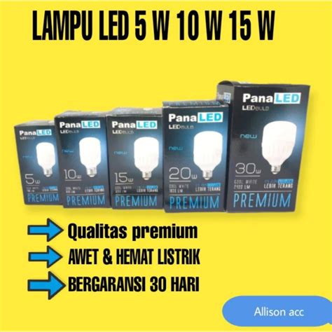 Jual Panaled By Luby Lampu Led Capsule W Watt Premium Cool White Sni Led Bulb Lampu Led