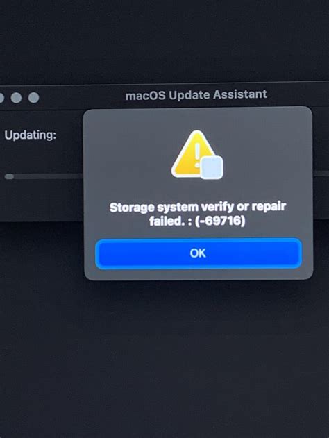 Monterey Upgrade Problems Storage System Verify Or Repair Failed Now