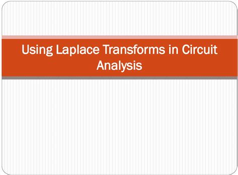 using laplace transforms in circuit analysis etsy