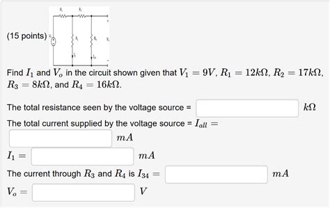 Solved Points Find I And Vo In The Circuit Shown Chegg