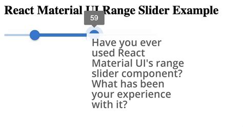 React Jobs On Linkedin React Material Ui Range Slider Component Example Tutorial