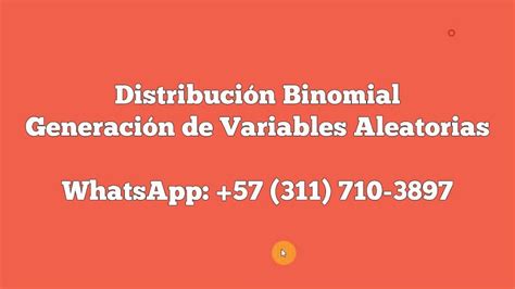Generación De Variable Aleatoria Binomial En Python Youtube