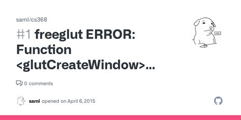 freeglut error function called without first calling glutinit