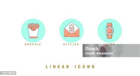 흰색 배경에 격리된 간단한 선형 스타일로 웹 디자인에 대한 윤곽선 벡터 아이콘 집합입니다 0명에 대한 스톡 벡터 아트 및 기타
