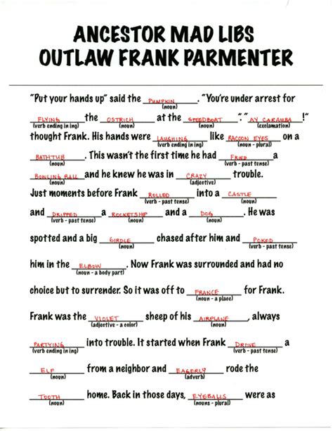 Funniest Mad Libs Printable Printable