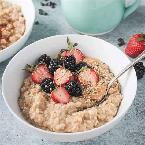 Easy Sweet Creamy Healthy Oatmeal Dairy Free Veggie Inspired