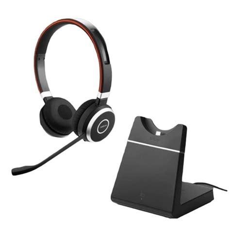 Jabra Evolve SE UC Stereo Headset On Ear Bluetooth Wireless USB With Charging