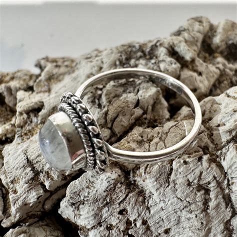 Sterling Silver 925 Moonstone Ring Malta Stone By Strata Designs Ltd