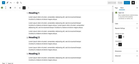 Nesting And Grids Super List Block Supercharges Lists In Wordpress