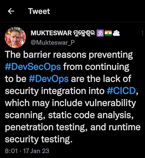 Mukteswar Patnaik 🌧️ On Linkedin Devsecops Devops Security Continuous Continuousdeployment