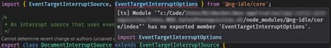 unable to use eventtargetinterruptoptions when creating custom