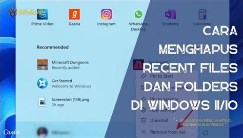 cara menghapus recent files dan folders di windows 11 10 di 2025