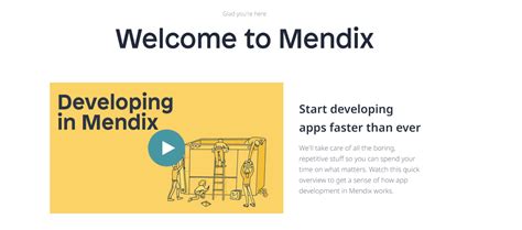Mendix Welcome Aboard Mendix