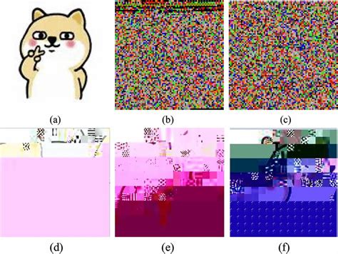 encrypt and decrypt each color block separately a original image b