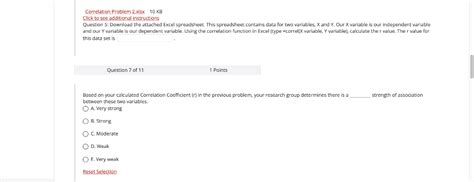Solved Correlation Problem 2 Xlsx 10 KB Click To See Chegg Com