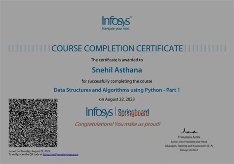 Completed Data Structures And Algorithms Course Snehil Asthana Posted