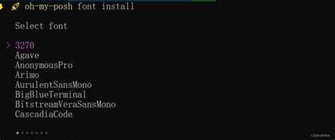 powershell美化，oh my posh安装和配置 oh my posh font install csdn博客
