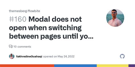 Modal Does Not Open When Switching Between Pages Until You Refresh The Page Issue