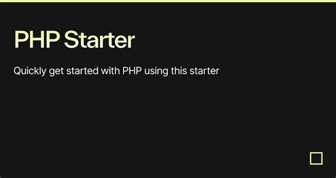 Php Starter Codesandbox