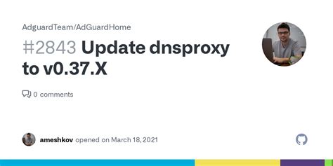 Update Dnsproxy To V037x · Issue 2843 · Adguardteamadguardhome · Github