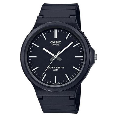 Casio Mens Classic Analog Watch Blackwhite Accents Mw240 1ev