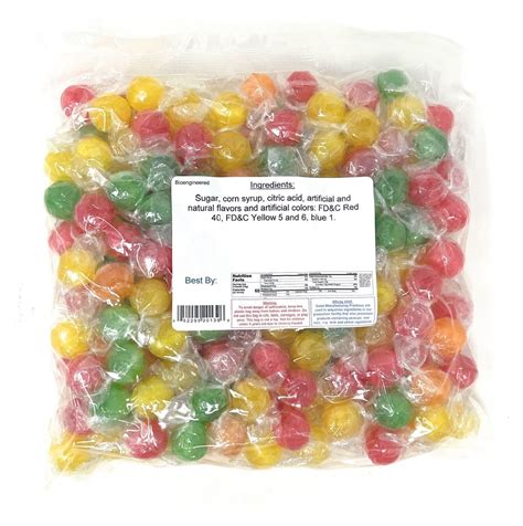 Yankeetraders® Assorted Sour Fruit Candy Balls 2 Lbs