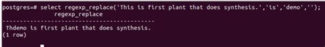 Postgresql Replace Pstgresql Regexpreplace Function