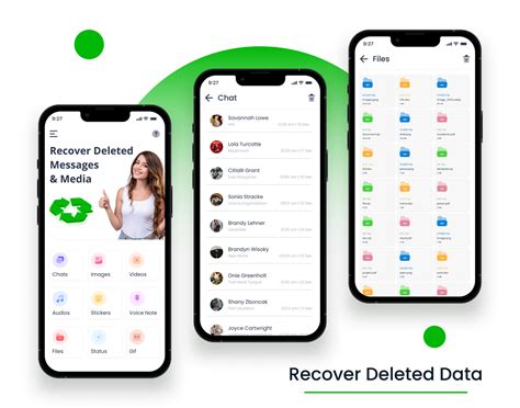 recover deleted message and media app ui ux design on behance