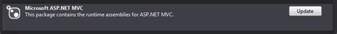 Net Unable To Update Nuget Package Microsoft Aspnet Mvc From
