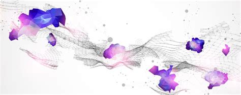 Abstract Plexus Vector Glowing Particles Dynamic Flow Stock Vector