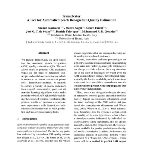 Transcrater A Tool For Automatic Speech Recognition Quality Estimation Acl Anthology