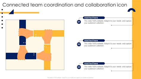 Connected Team Coordination And Collaboration Icon Ppt Presentation