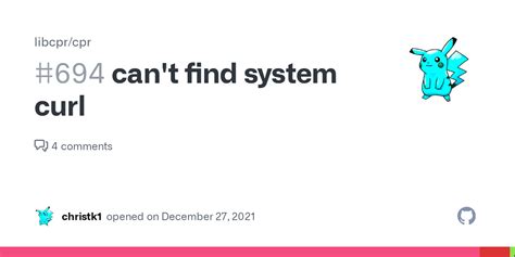 can t find system curl · issue 694 · libcpr cpr · github