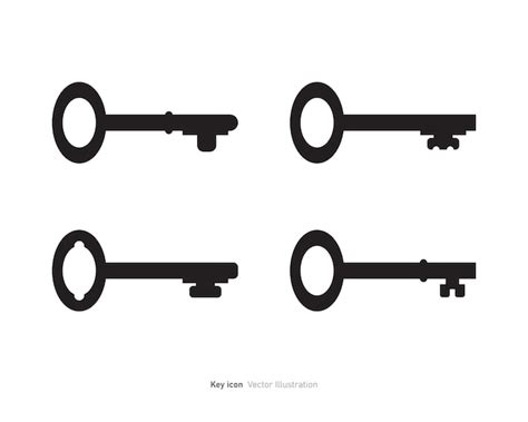 Premium Vector Key Icon Set Design Vector Illustration