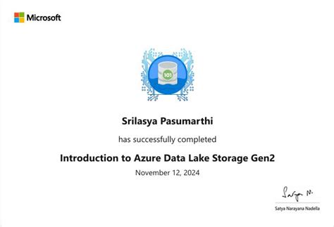 Pasumarthi Srilasya On Linkedin Microsoftcertification Azure