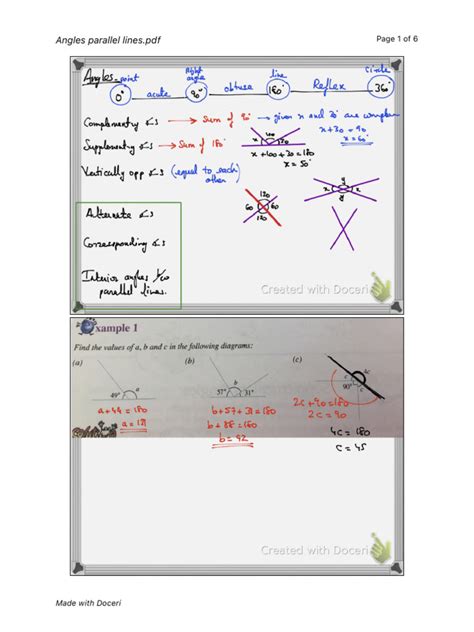 angles parallel lines pdf
