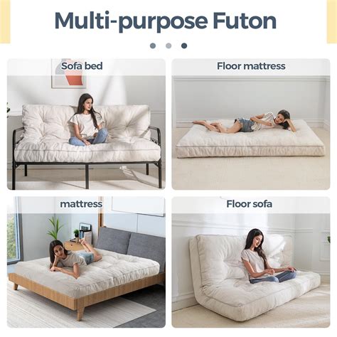 Maxyoyo 6 Futon Mattress Full Size Thick Boucle Futons