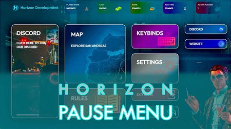 [paid] [esx] [qbcore] horizon pause menu fivem releases cfx re