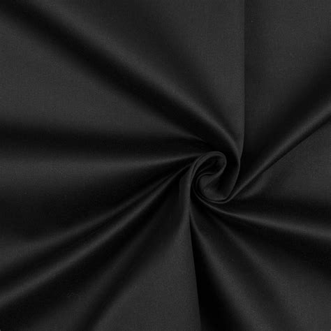 Italian Black Heavy Stretch Cotton Sateen - Web Archived