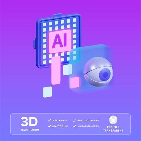 Premium Psd Psd Ai Biometric Eye 3d Illustration