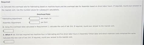 Solved Calculating Departmental Overhead Rates Using