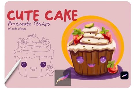 Cute Cake Set For Procreate Free Procreate Brushes