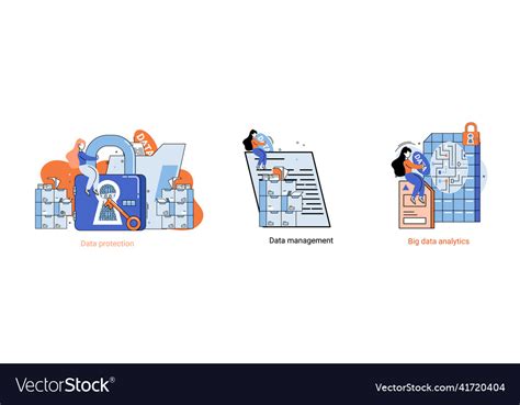 Big Data Analytics Platform Management Royalty Free Vector