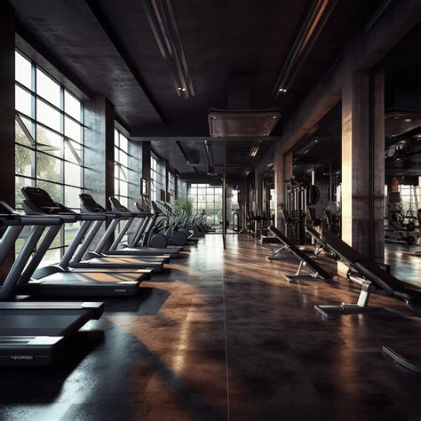 Premium Photo Interior Of Modern Gym With Equipment And Modern Design
