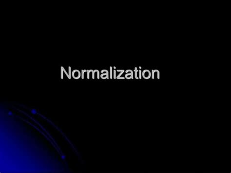 Database Normalization Pptx
