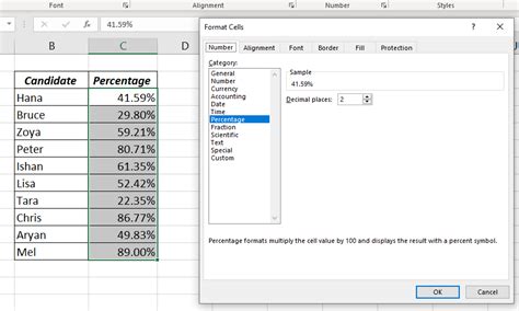 How To Add Percentage Sign In Excel Without Multiplying 100 Select